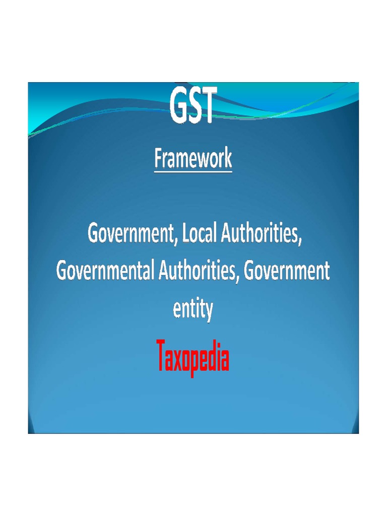 gst framework | PDF | Value Added Tax | Taxes