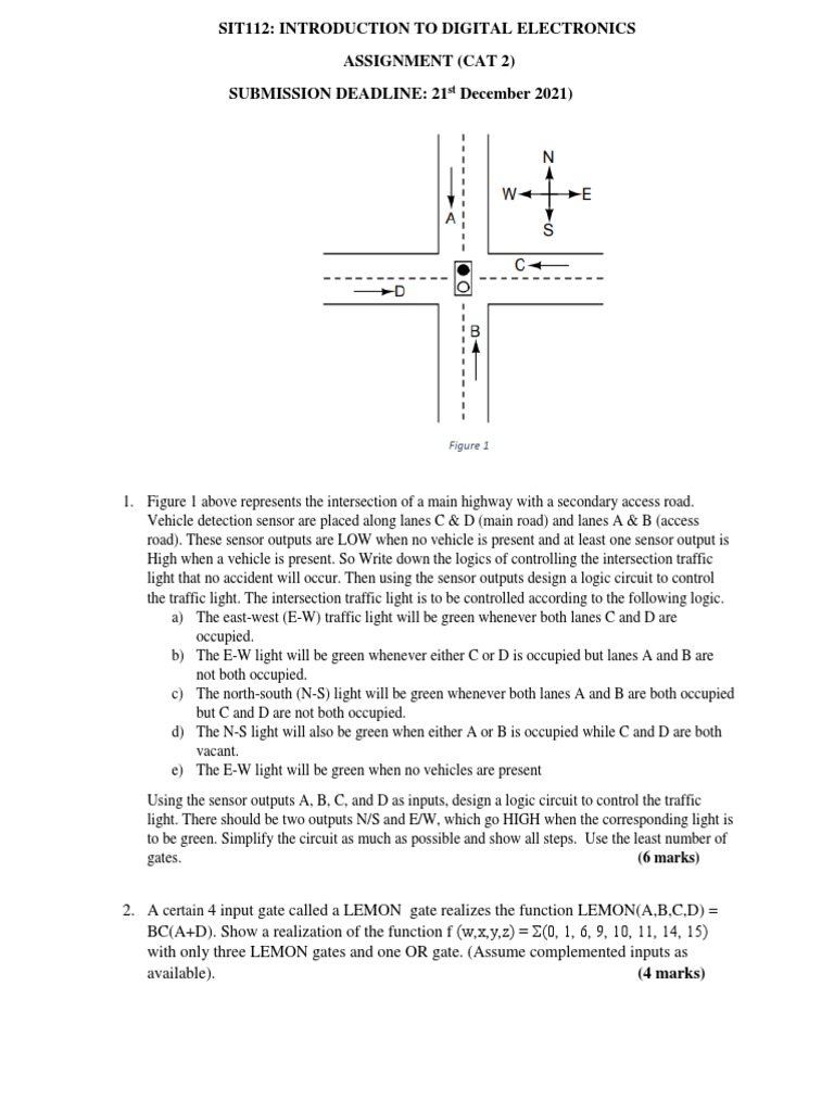 Assignment 2021-22 | PDF | Logic Gate | Traffic