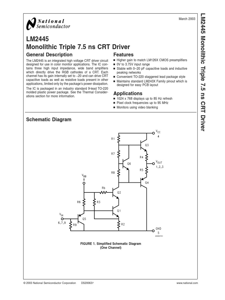 LM 2445 | PDF | Capacitor | Amplifier