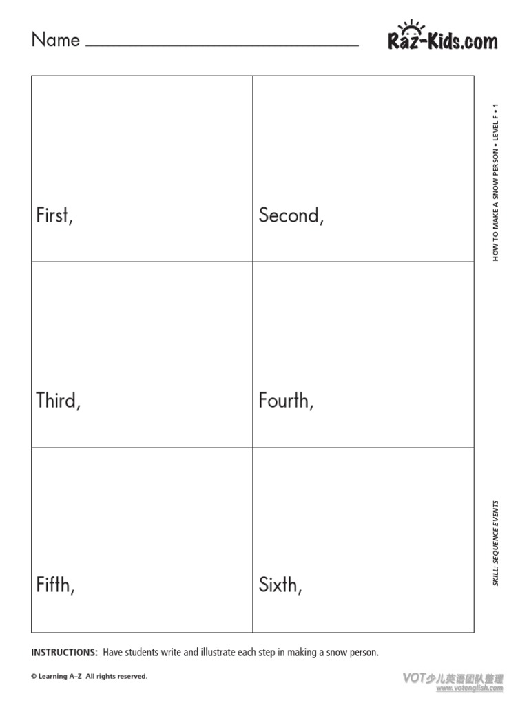 How To Make A Snow Person - Worksheet | PDF | Linguistics | Human ...