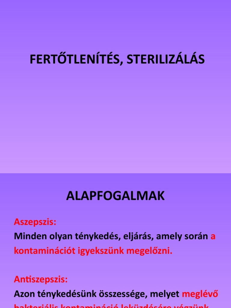 18.fertőtlenítés, Sterilizálás | PDF