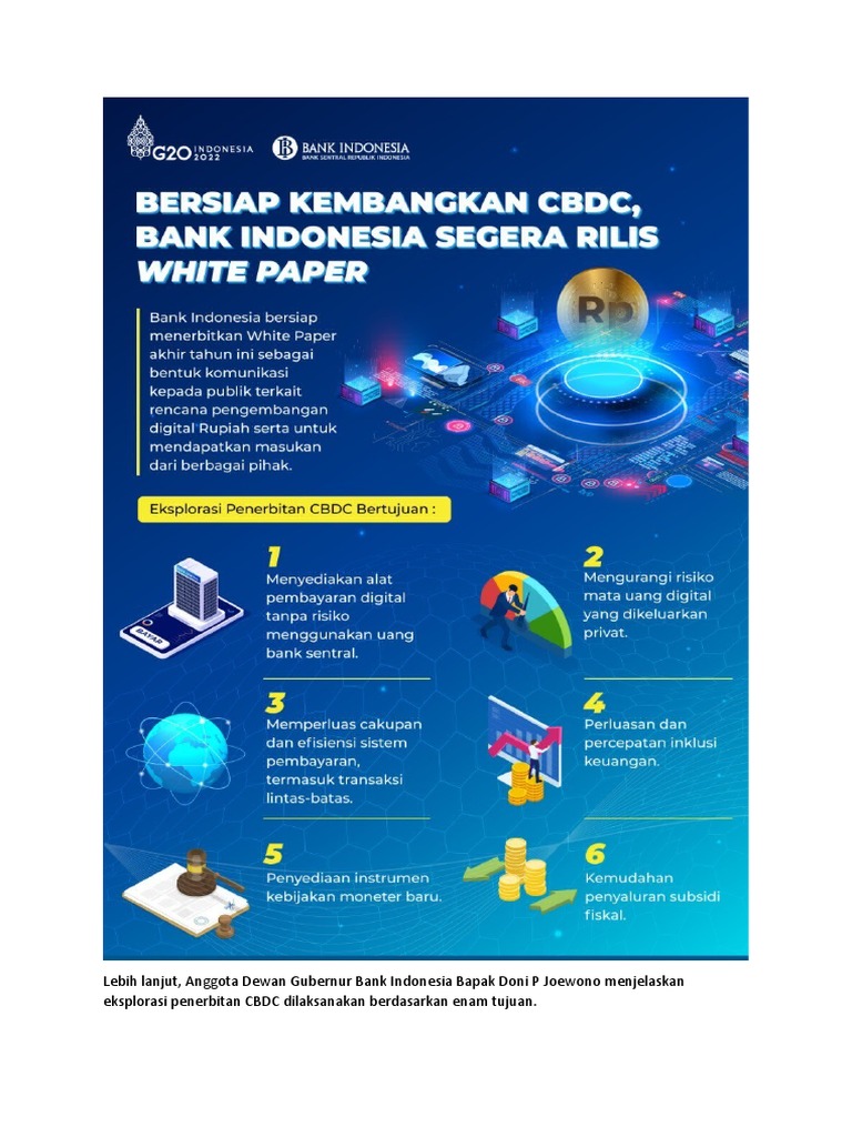 CBDC Bank Indonesia | PDF | Bisnis
