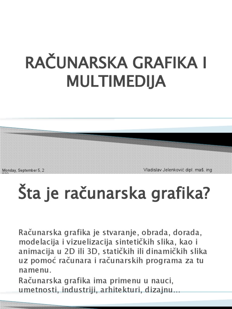 Racunarska Grafika I Multimedija | PDF