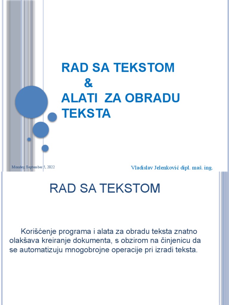 Alati Za Obradu Teksta | PDF