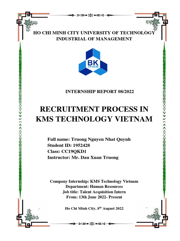 INTERNSHIP REPORT Final | PDF | Recruitment | Employment