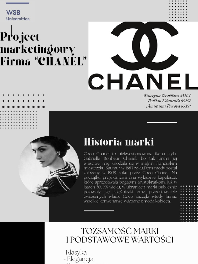 Project Marketingowy Firma "CHANEL" | PDF