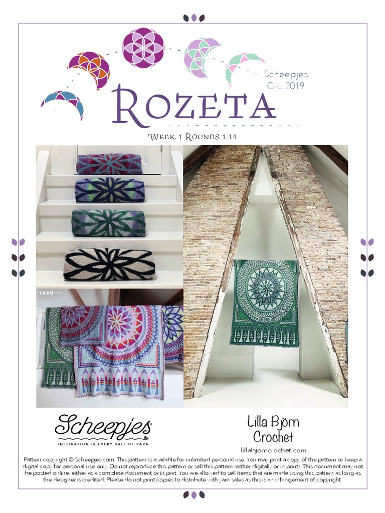 Rozeta CAL 2019 Week 1 - US | PDF | Crochet | Needlework