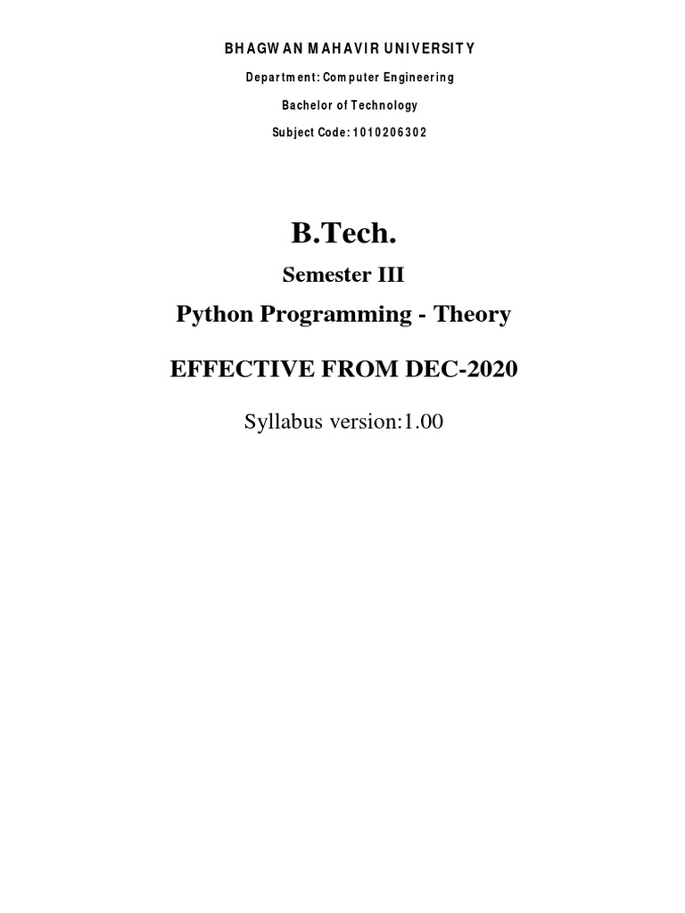 Python Programming - Theory - 1010206302 | Descargar gratis PDF | Class (Computer Programming ...