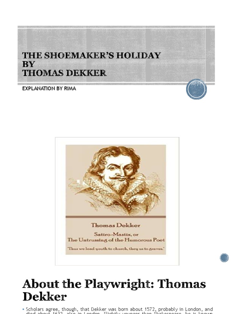 The Shoemaker's Holiday | PDF