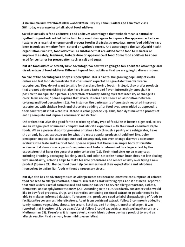 Food Addictive Pdf Foods Dried Fruit