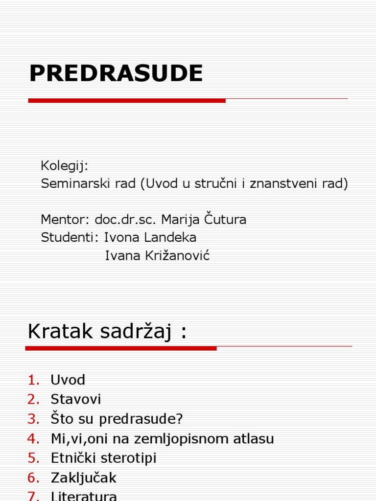 Primjer Prezentacije | PDF