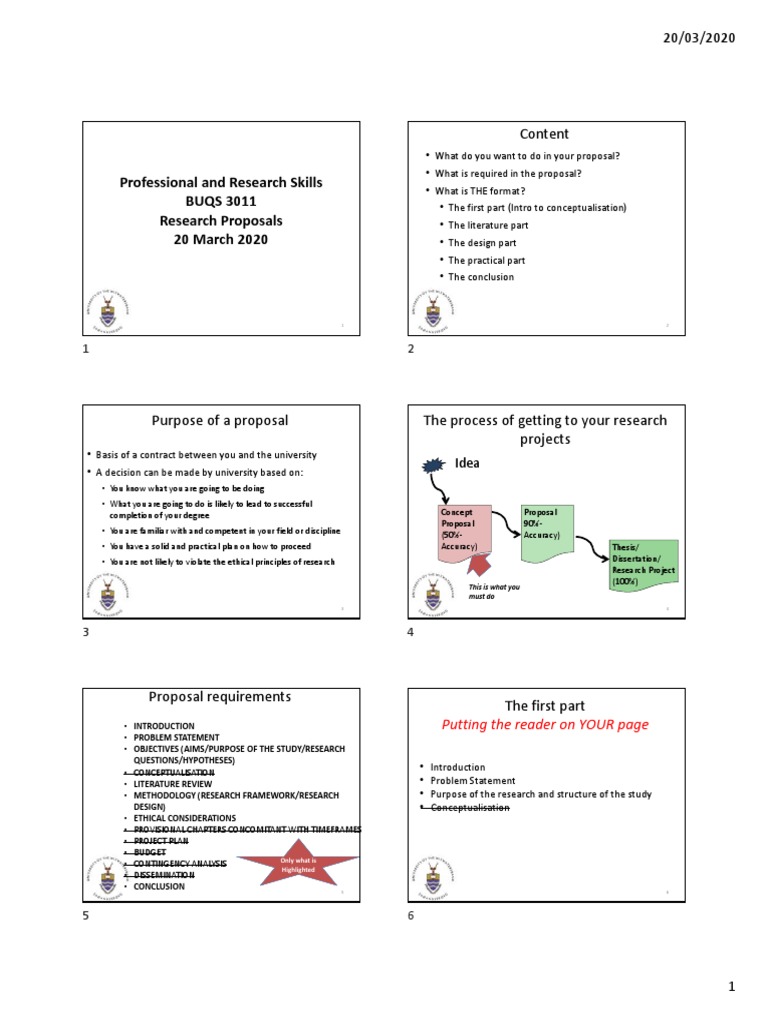 06 BUQS3011 Research Proposals | PDF | Cognition | Science