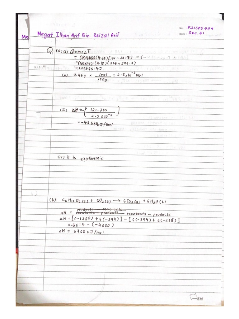 Reactants Products Pdf