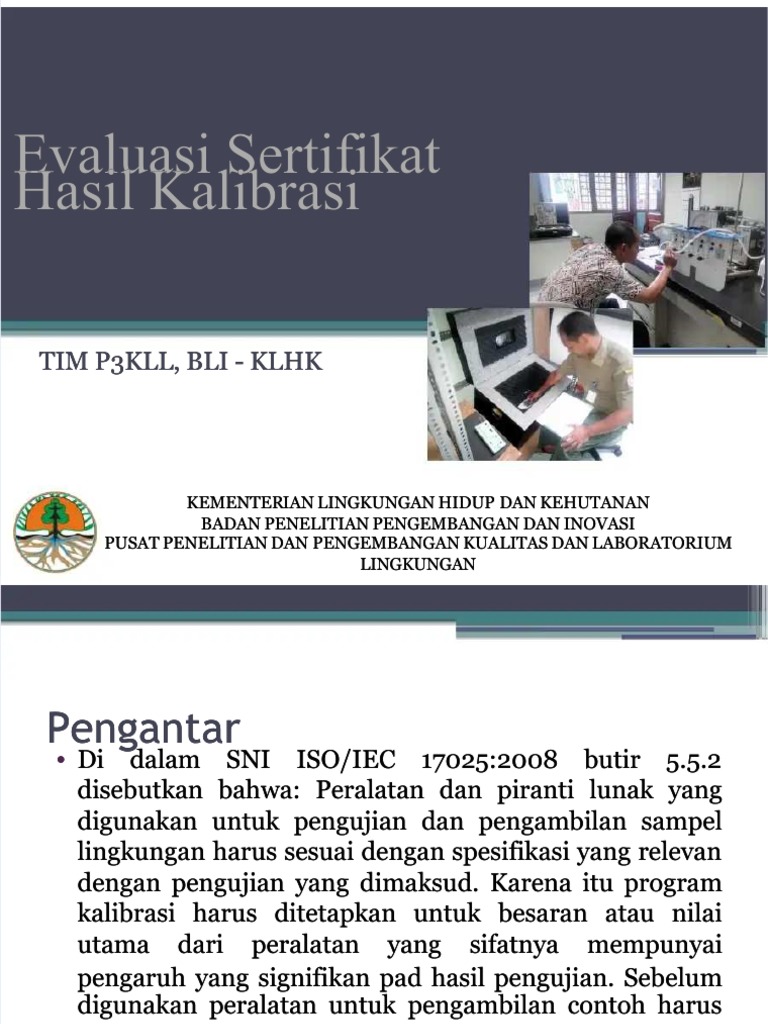 PDF Evaluasi Sertifikat Hasil Kalibrasi DL | PDF
