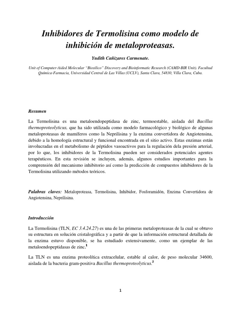 XXXXXXXXXXXXXXXXXXXXXXXXXX | PDF | Inhibidor de la enzima | Enzima