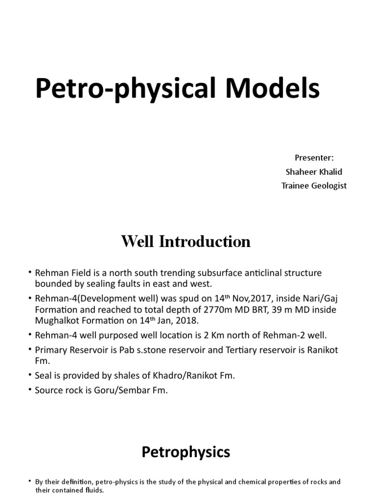 Petrophysical Model | Download Free PDF | Science | Applied And ...