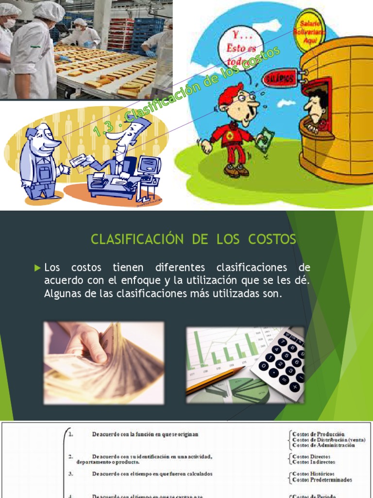 1.3 Clasificacion de Los Costos | PDF | Costo | Presupuesto