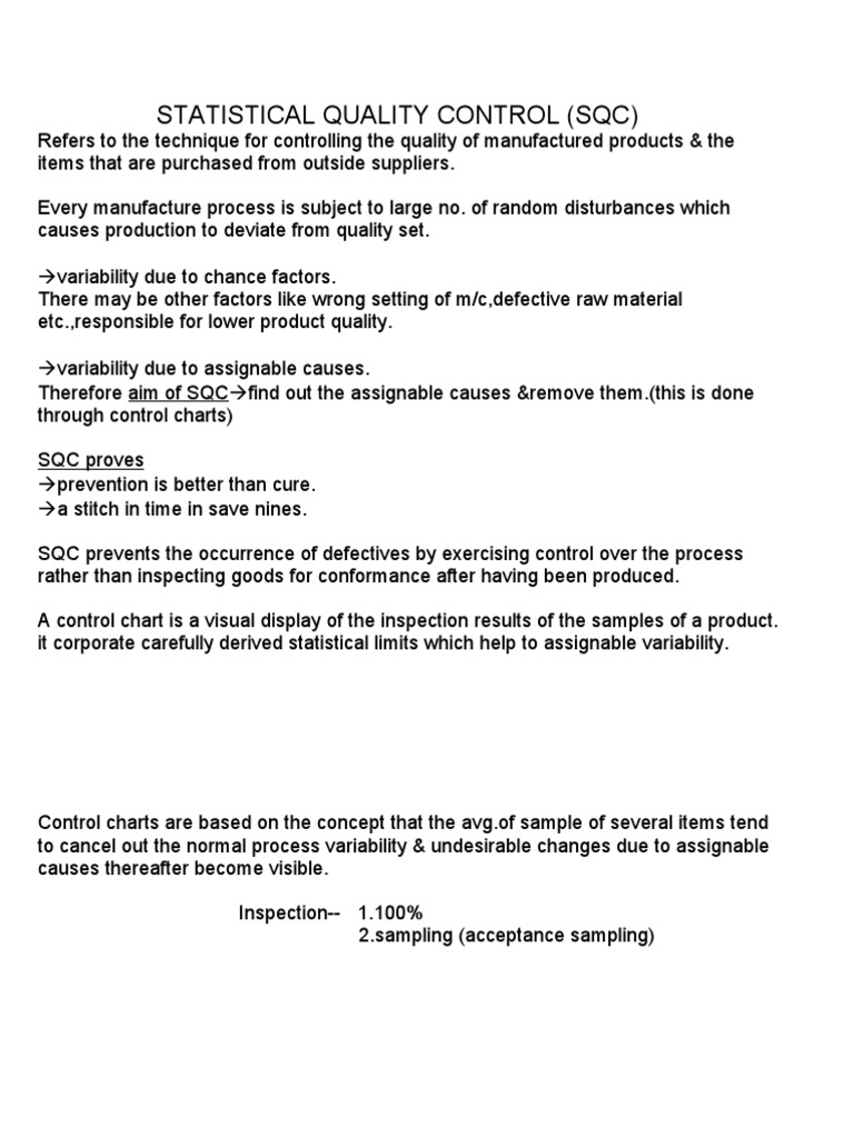 Statistical Quality Control | Statistics | Scientific Method