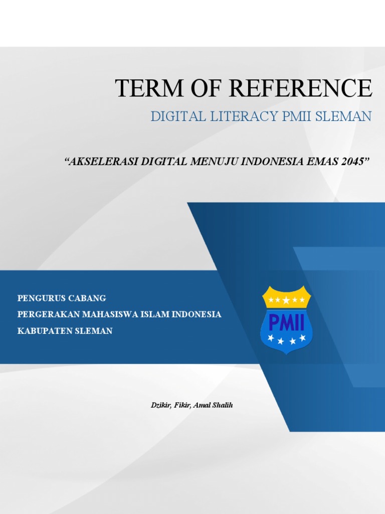 TERM OF REFERENCE Seminar Literasi Digital PMII Sleman | PDF | Bisnis | Ilmu Sosial