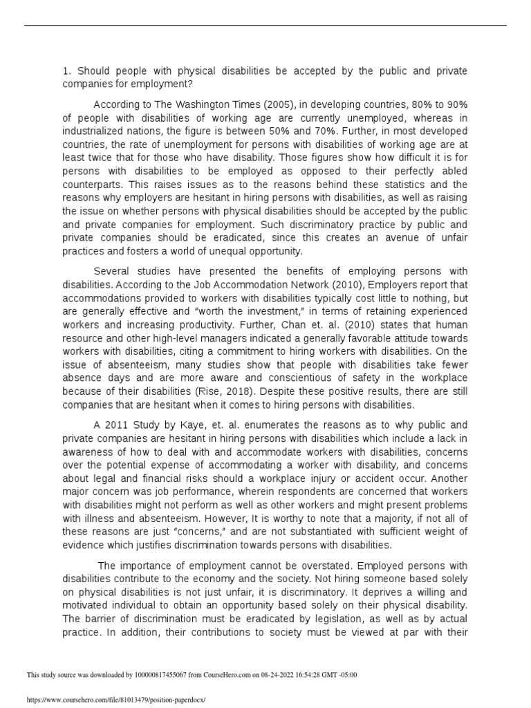 Position Paper | Download Free PDF | Poverty | Poverty & Homelessness