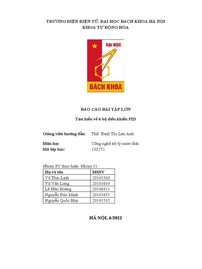 Báo Cáo Nhóm 11 - PID | PDF