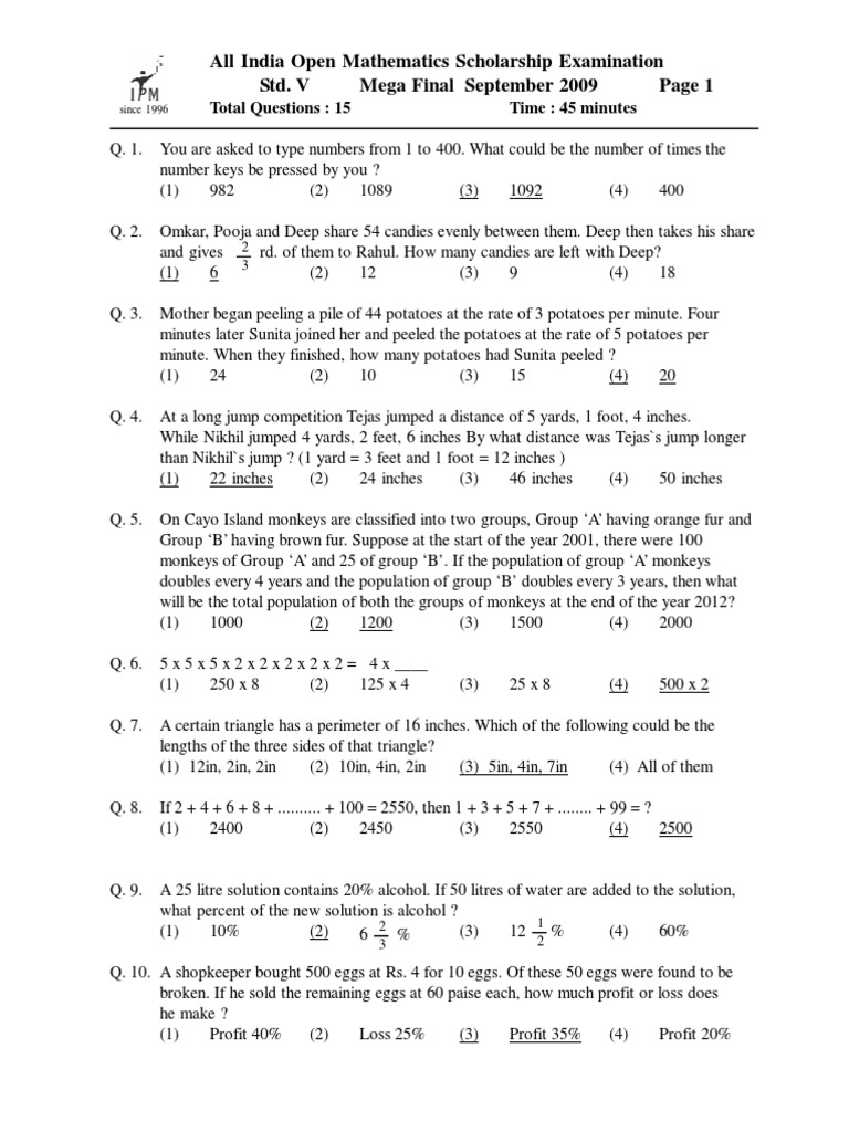 IPM Mega Final 5th 2009 | PDF | Mathematics | Geometry