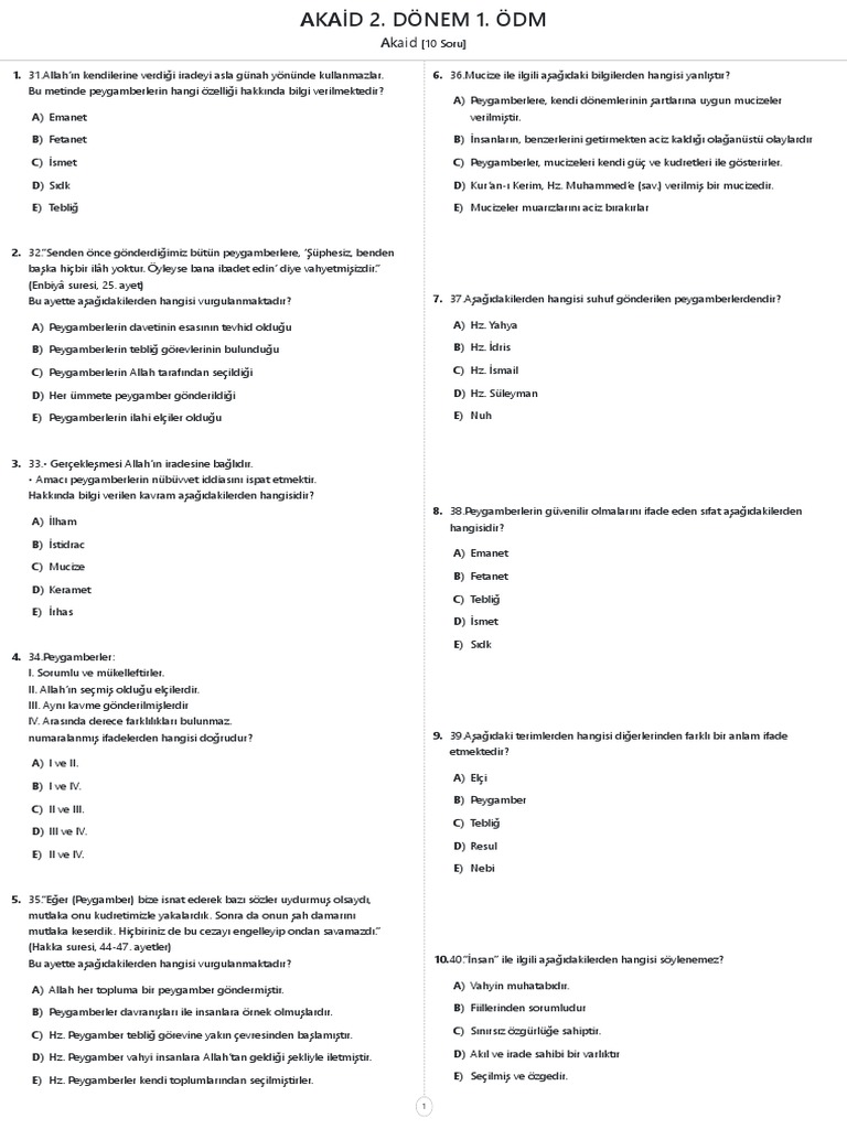 Akaid Yazılı - Merged | PDF