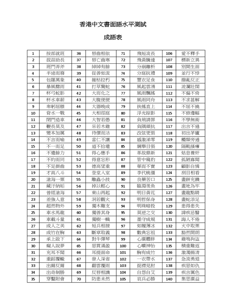 Cheng Yu Table | PDF