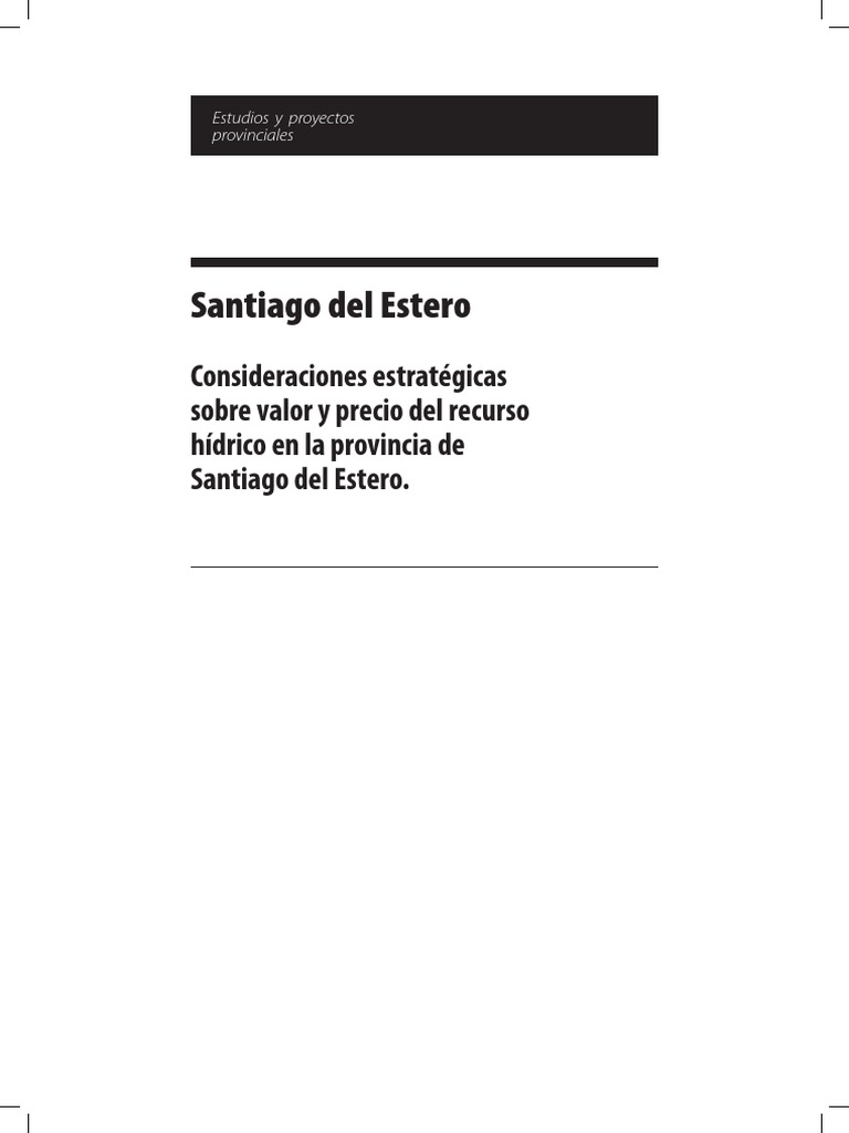 Santiago Del Estero | PDF | Planificación | Agua
