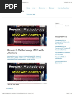 Research Methodology MCQ Questions and Answers PDF | PDF | Multiple Choice | Hypothesis