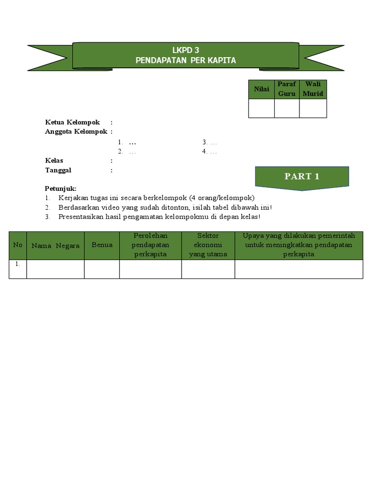 Tugas Ekonomi Pendapatan Perkapita Dan Distribusi Pendapatan | PDF