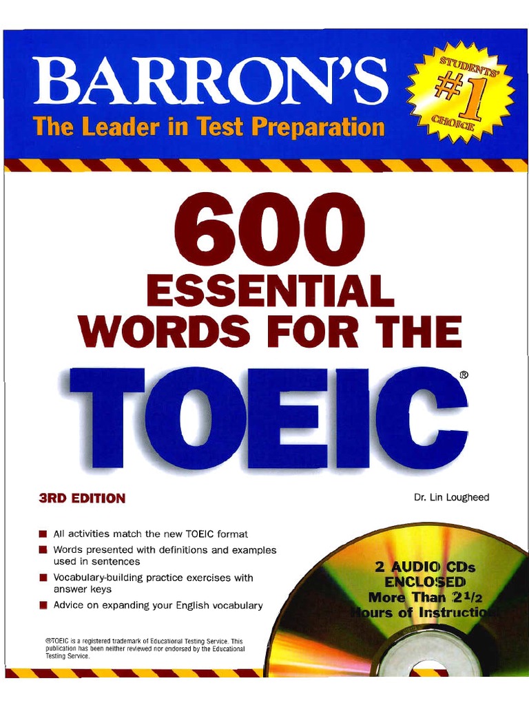 600 Essential Words For The TOEIC | PDF | Computers