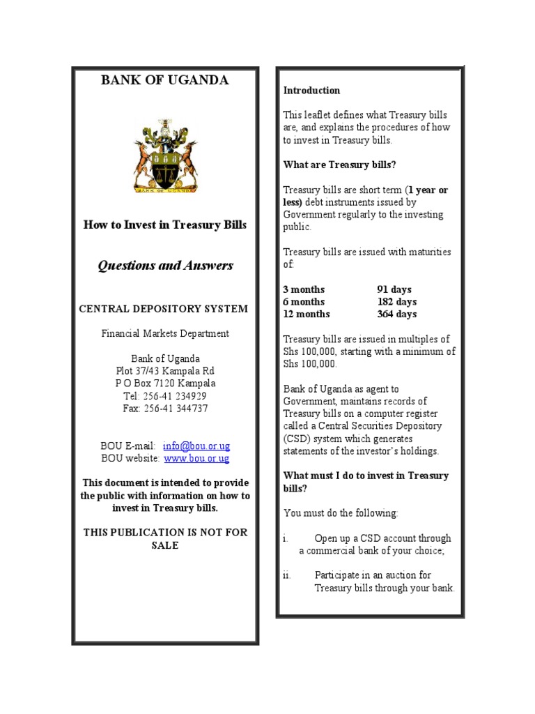 How To Invest in Treasury Bills | PDF | United States Treasury Security ...