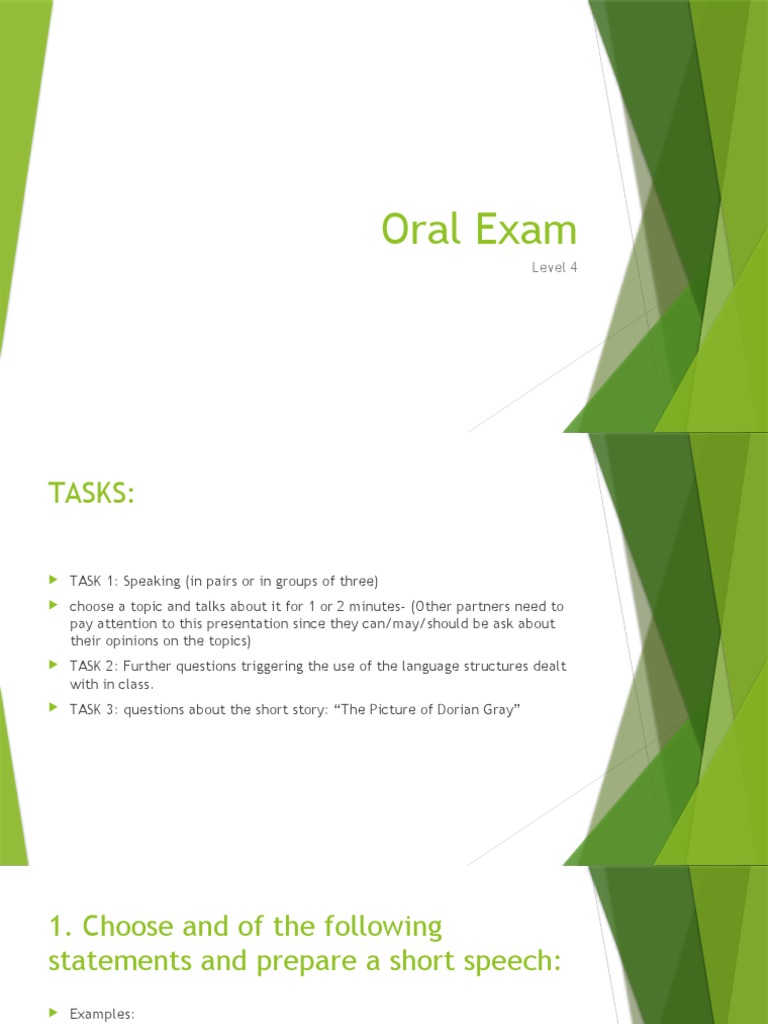 ORAL EXAM - Practice | PDF