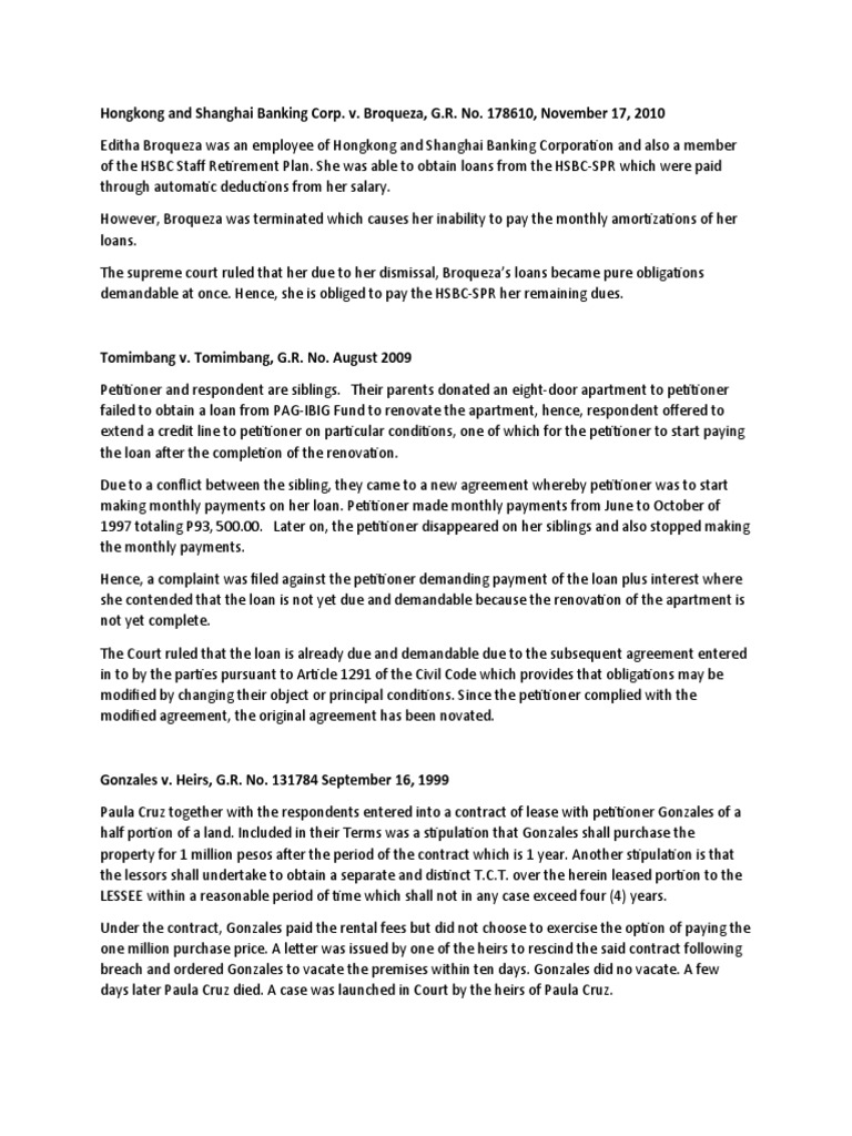 Hongkong and Shanghai Banking Corp | PDF | Loans | Lease