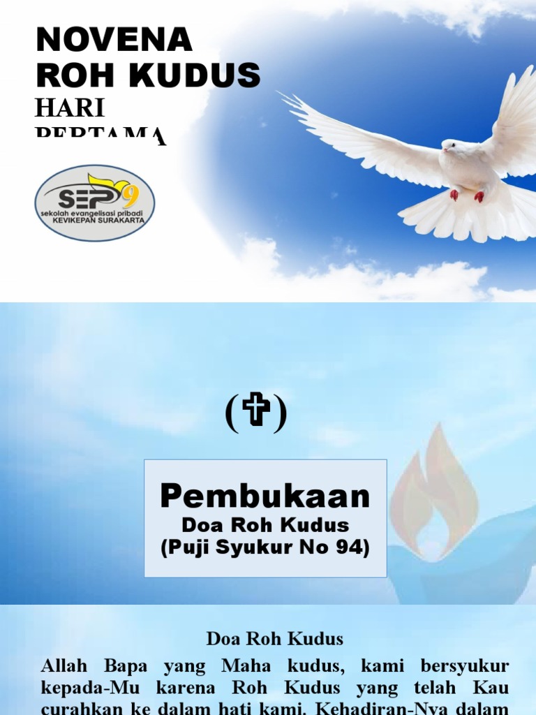 Sep 9 Novena Roh Kudus Hari Pertama | PDF