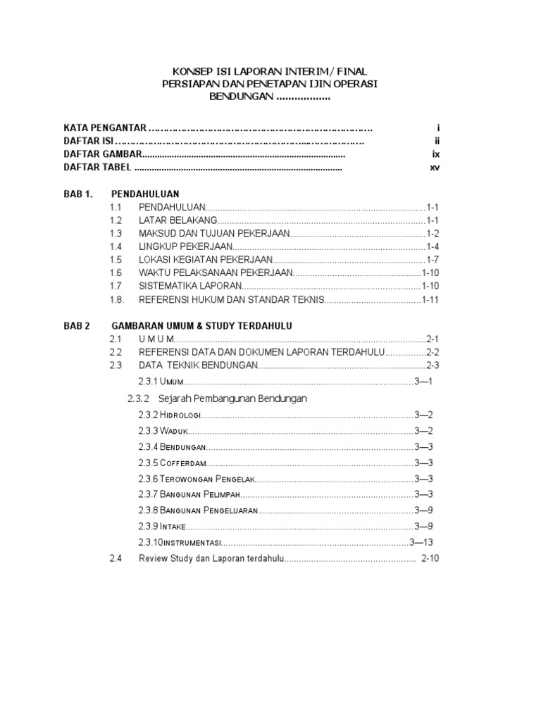 Konsep Isi Laporan Interim Ppio | PDF