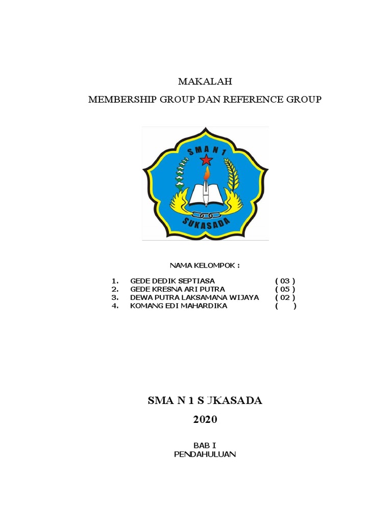 Makalah Membership Group Dan Reference Group | PDF