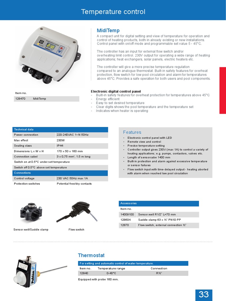 Pahlen | PDF | Thermostat | Switch
