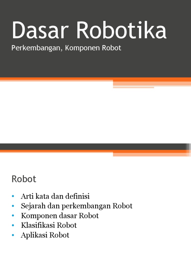 Pengenalan Dasar Robotika | PDF