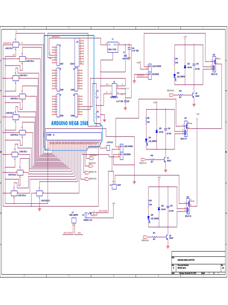 SCHEMATIC Arduino Mega Adaptor 03DEC2019 | PDF