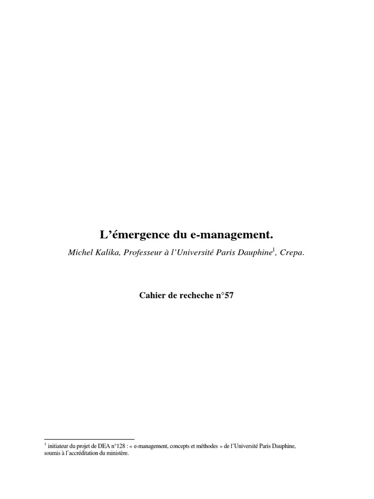 E Management | PDF | Informations | l'Internet