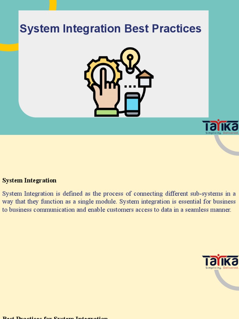 System Integration Best Practices | PDF