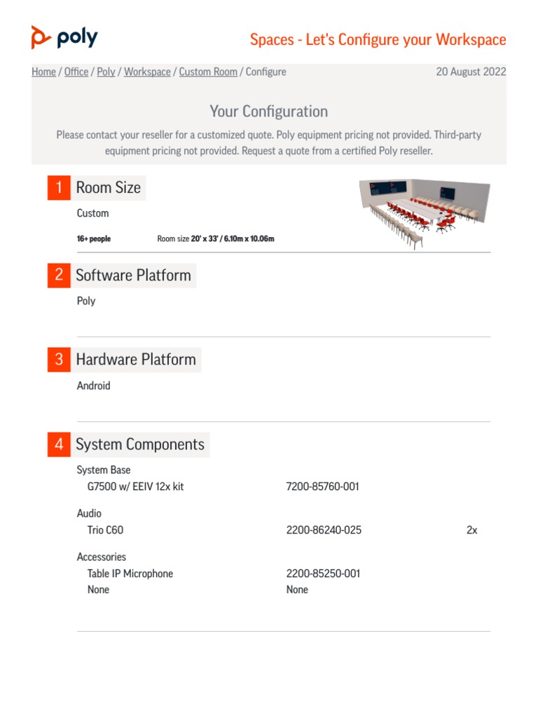 Office-Poly-Workspace-Custom Room-Config-20-August-2022 | PDF