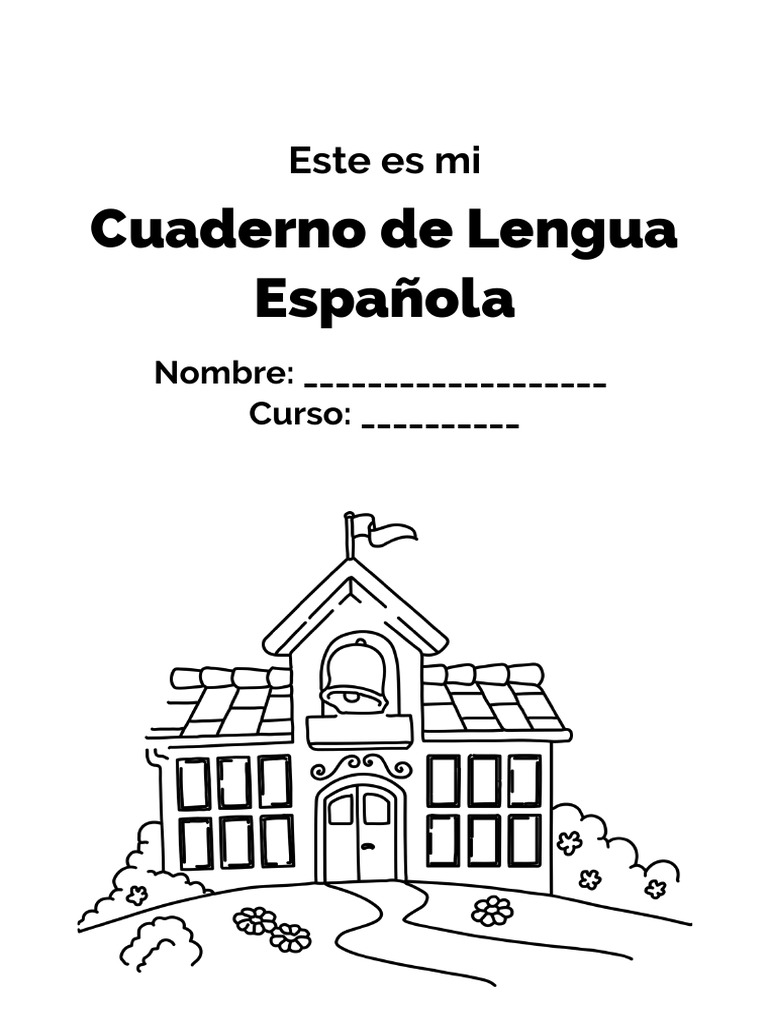 Portada Para Cuaderno De Lengua Española Pdf