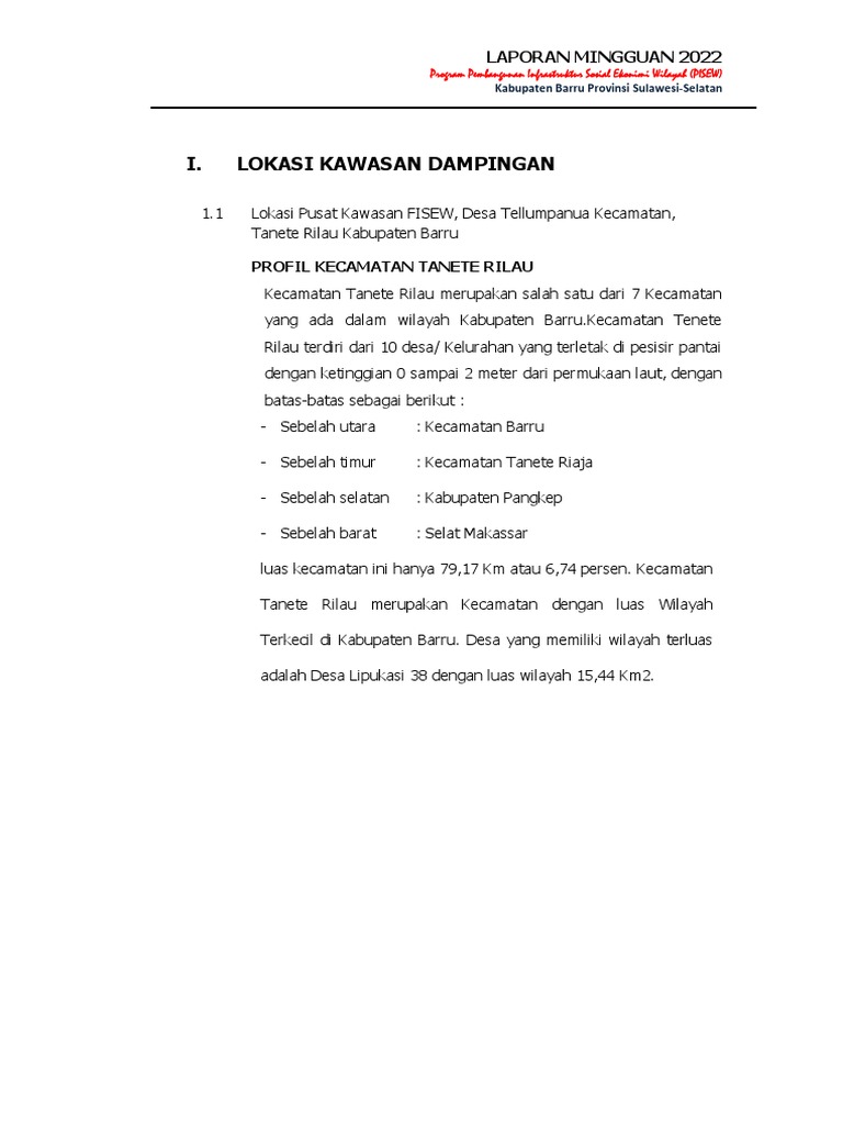 Isi Lap. Mingguan | PDF