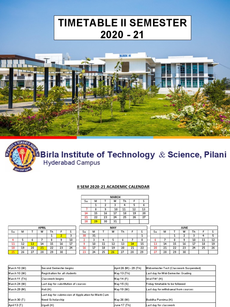Semester 2 Timetable | PDF | Academic Term | Academia