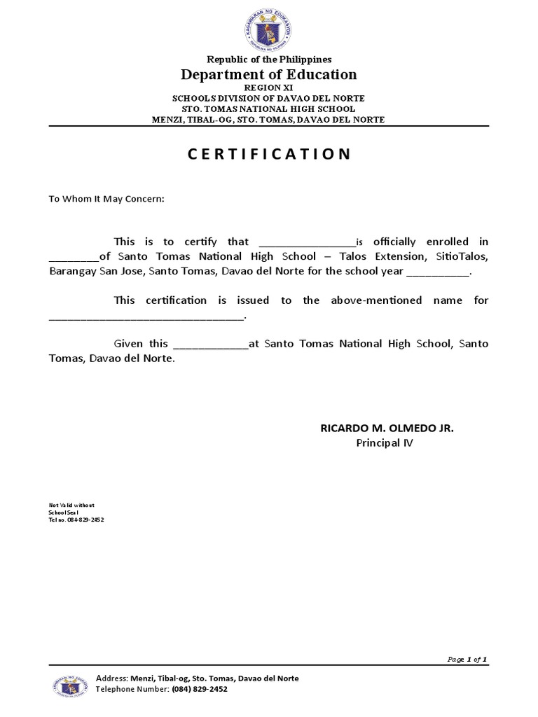 4ps Certificate | PDF | Philippines