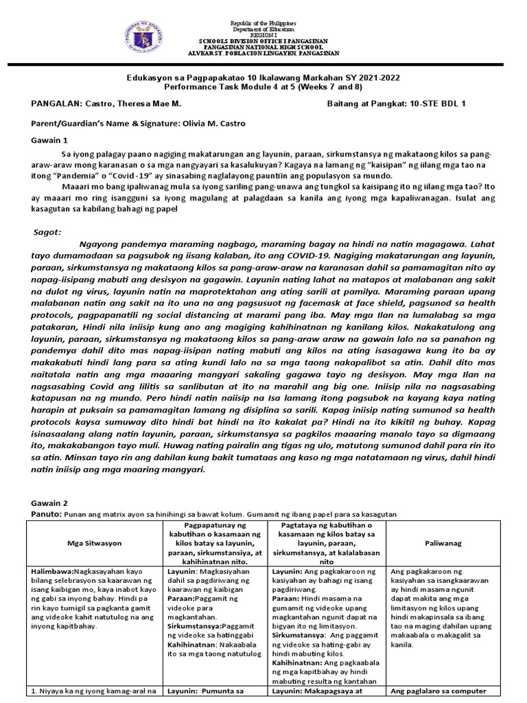 Q2 Gawain Sa Mod. 4 | PDF