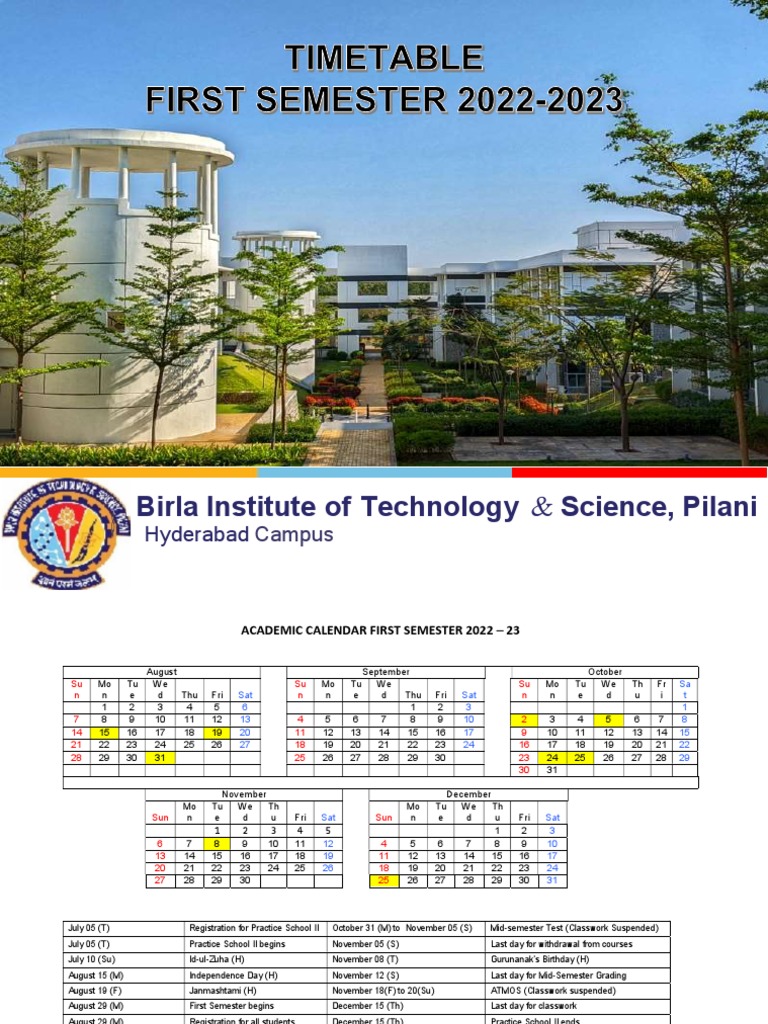 Semester 5 Timetable | PDF | Test (Assessment)